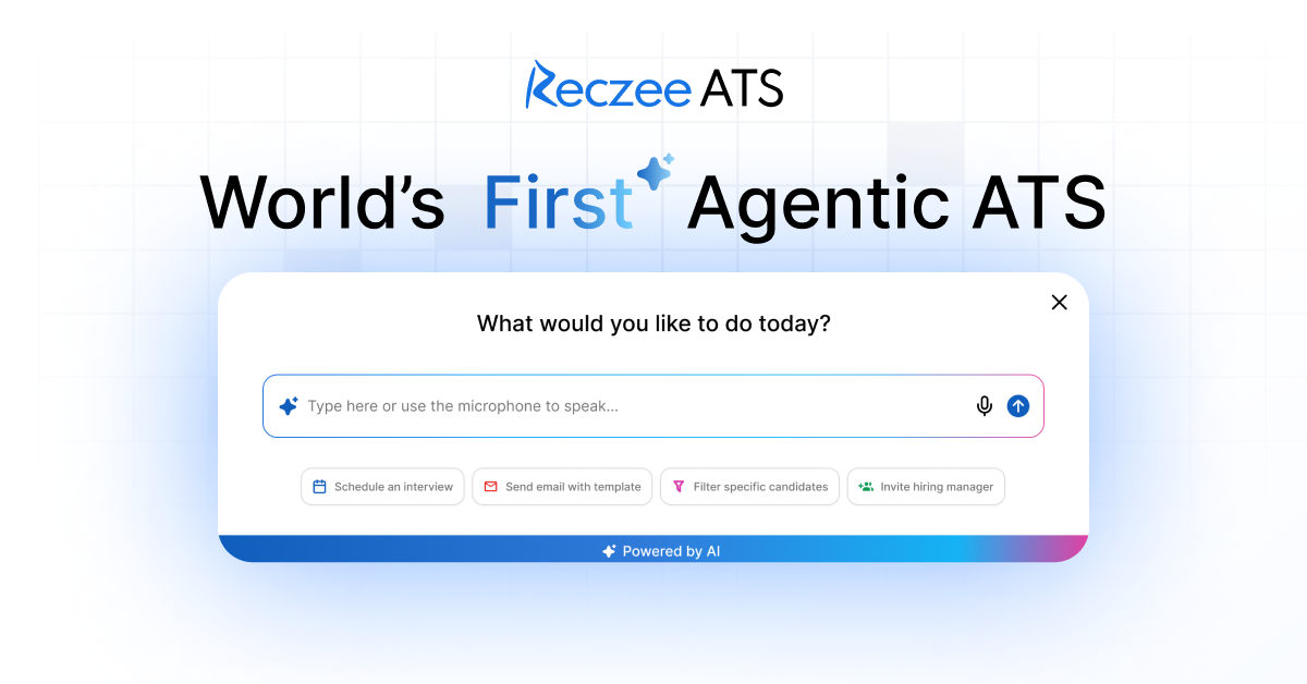 World's first Agentic ATS | Reczee ATS